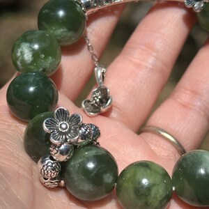 Serpentine Jade Elegance: Xiuyan Jade Beaded Bracelet - Etsy