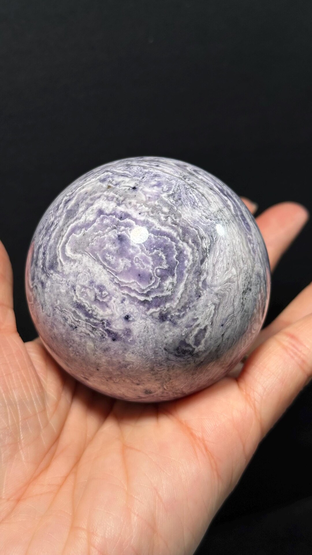 Earthbound Majesty | Purple Malachite Sphere - Etsy