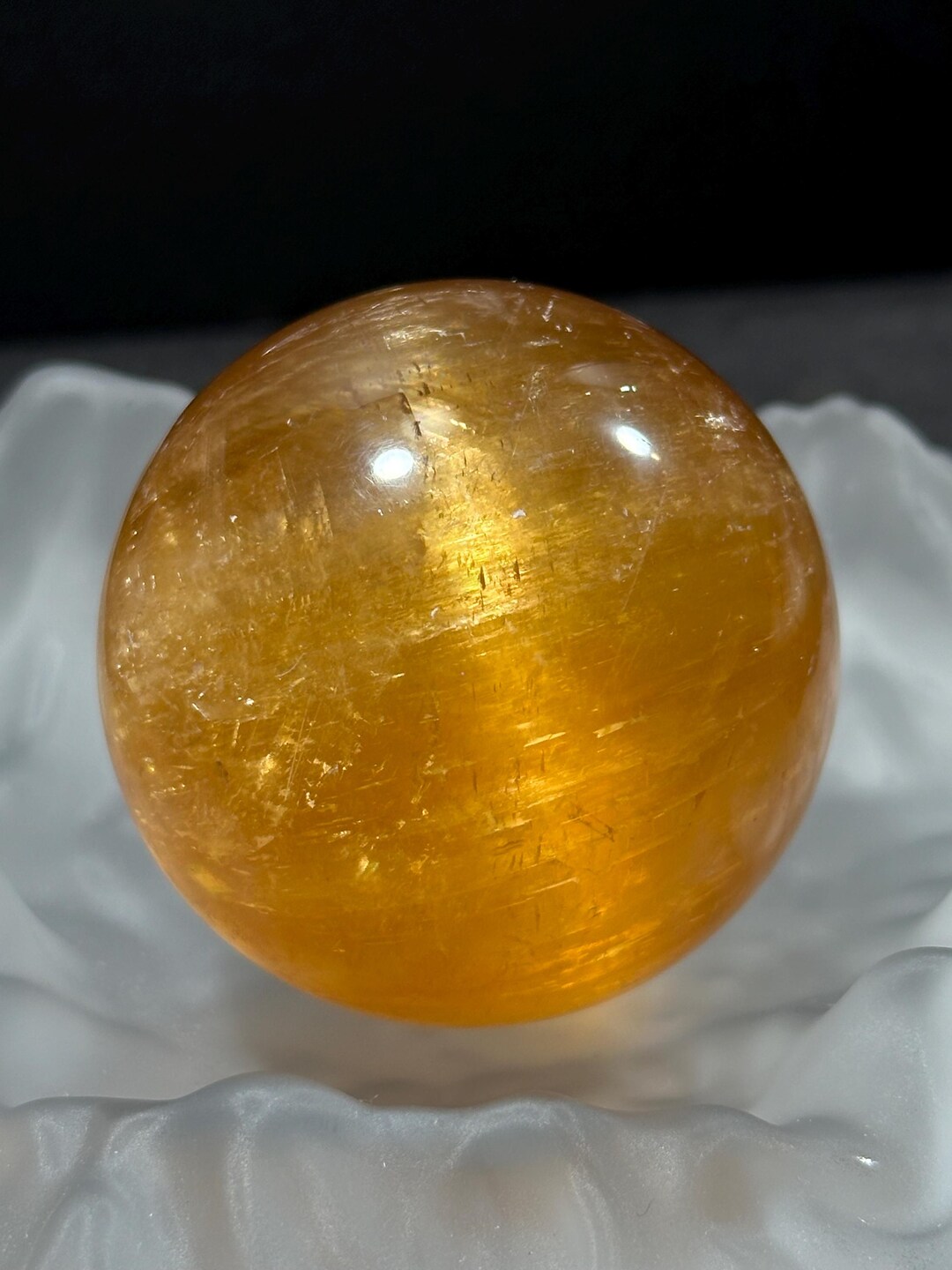 Golden Sunrise | Golden Calcite Sphere 54.6mm - Etsy