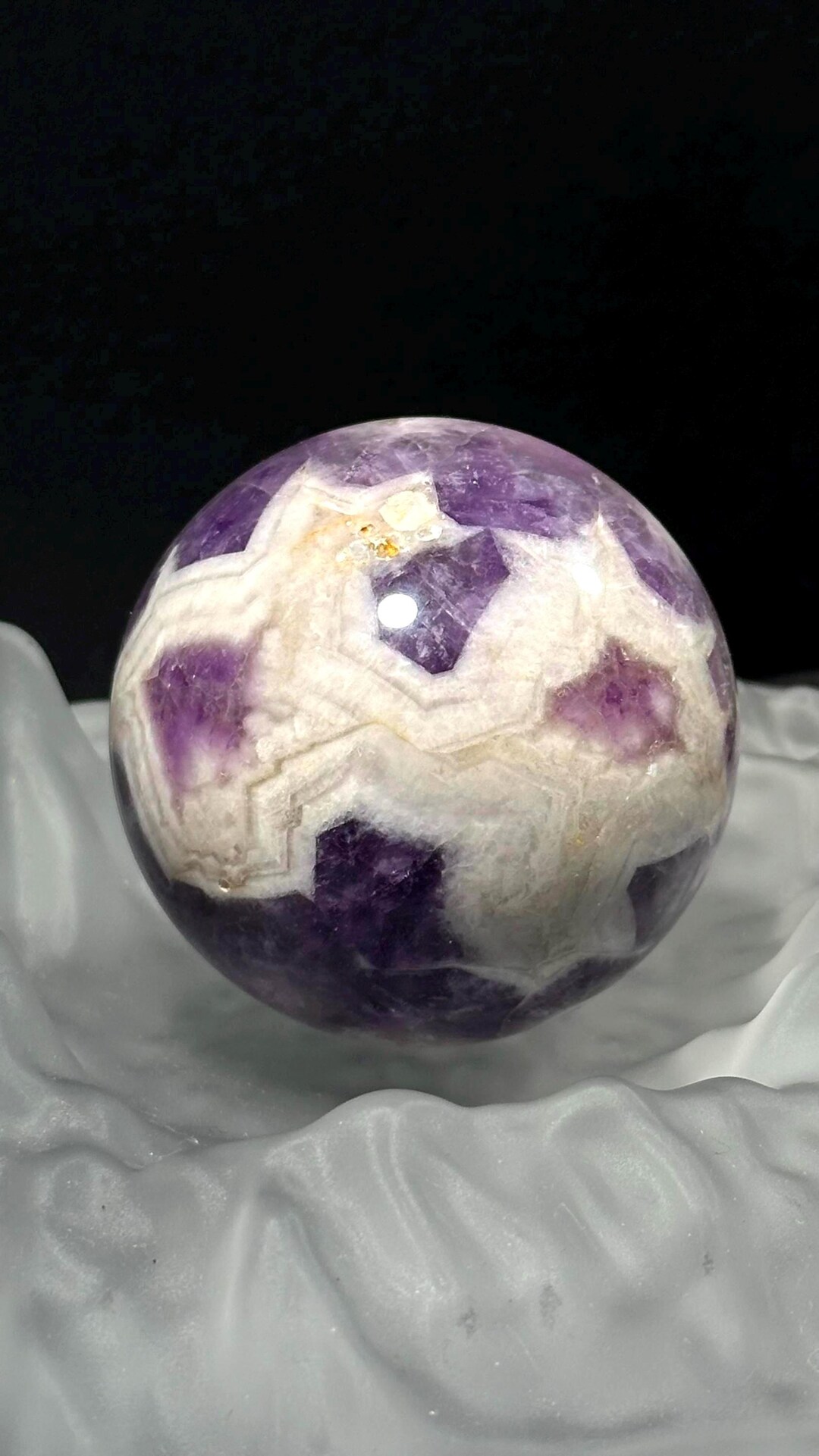 Ethereal Vision | Chevron Amethyst Sphere 56mm - Etsy
