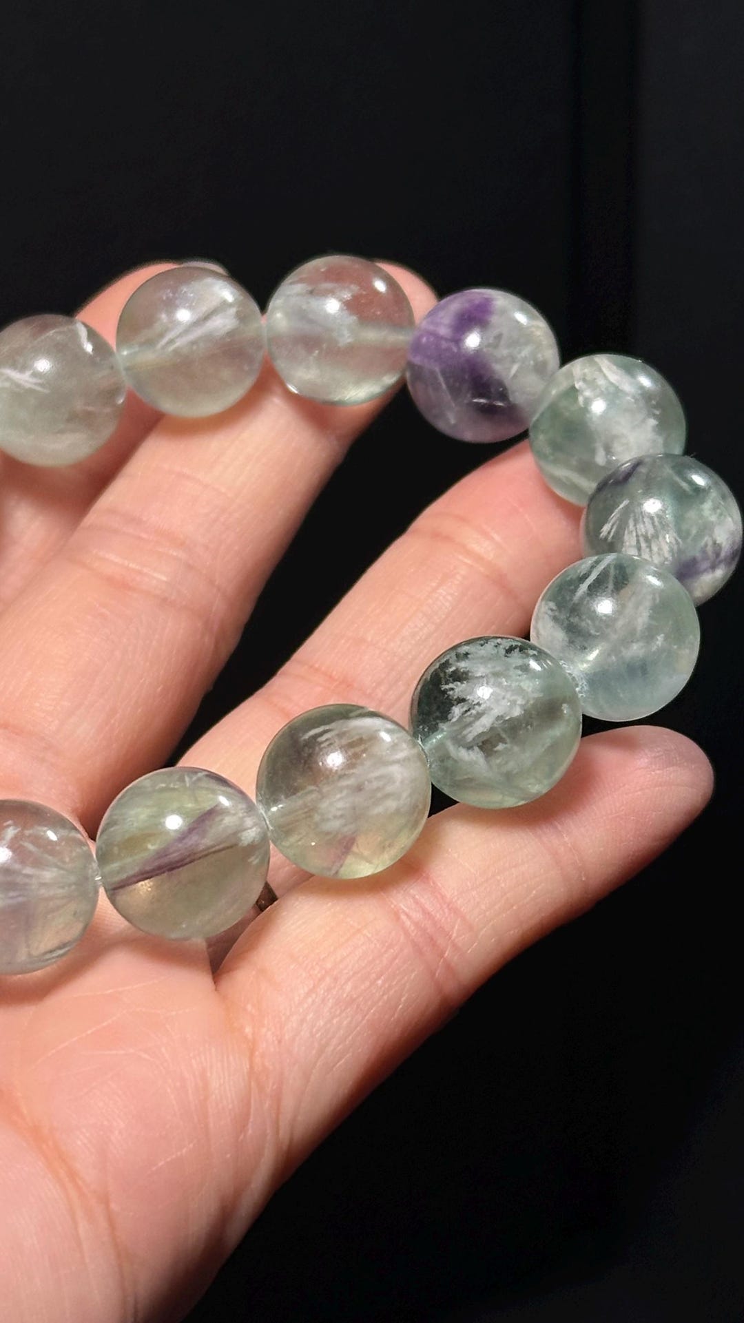 Whisper Leaf Vision | Feather Fluorite Bracelet - Etsy