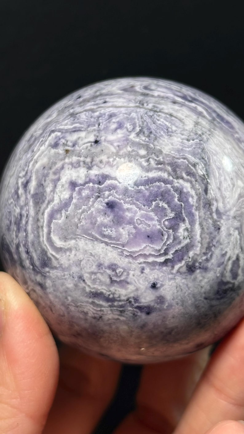 Earthbound Majesty | Purple Malachite Sphere - Etsy
