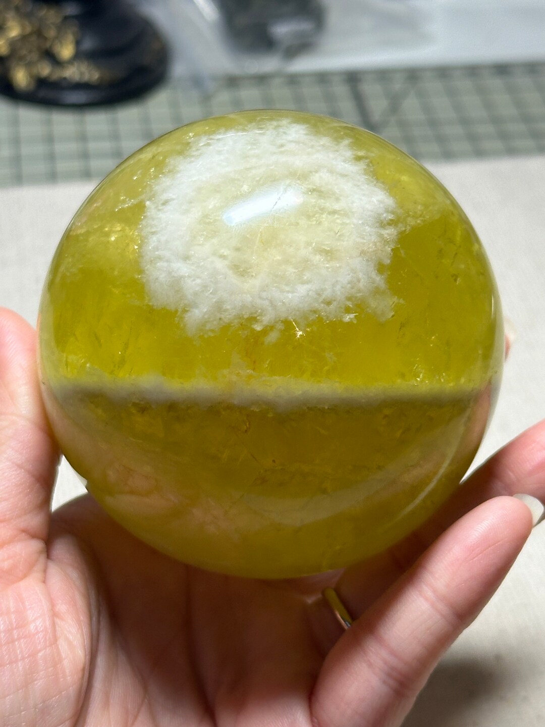 Sunrise Sphere – Citrine With White Phantom Inclusion - Etsy