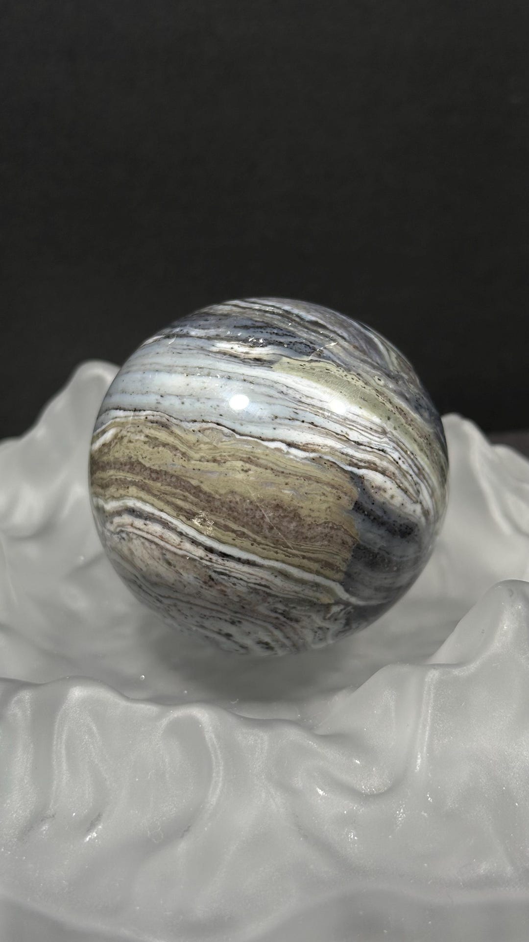 Ash Mirrors Rain | Ocean Jasper Sphere - Etsy