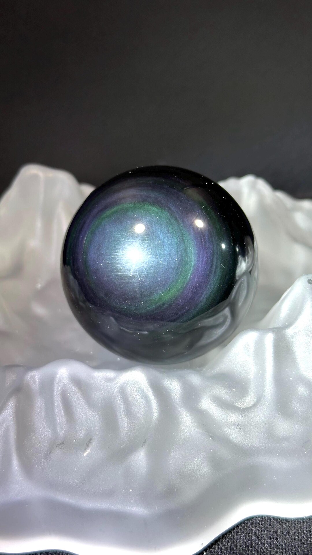 Veil of Horizons | Rainbow Obsidian Sphere - Etsy