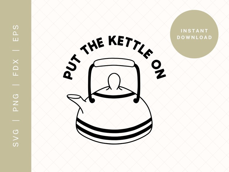 Tea Lover SVG Teapot SVG Cut File for Cricut or Silhouette - Etsy
