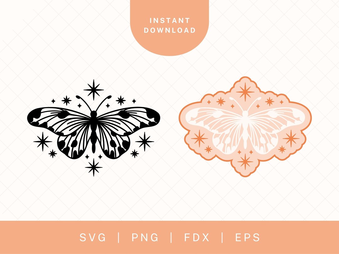 Moth SVG Magic SVG Cut File for Cricut or Silhouette Moth - Etsy