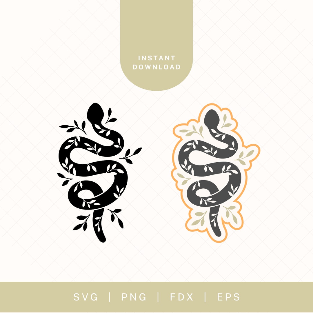 Snake SVG | Leaf Snake SVG Cut File for Cricut or Silhouette | Snake ...
