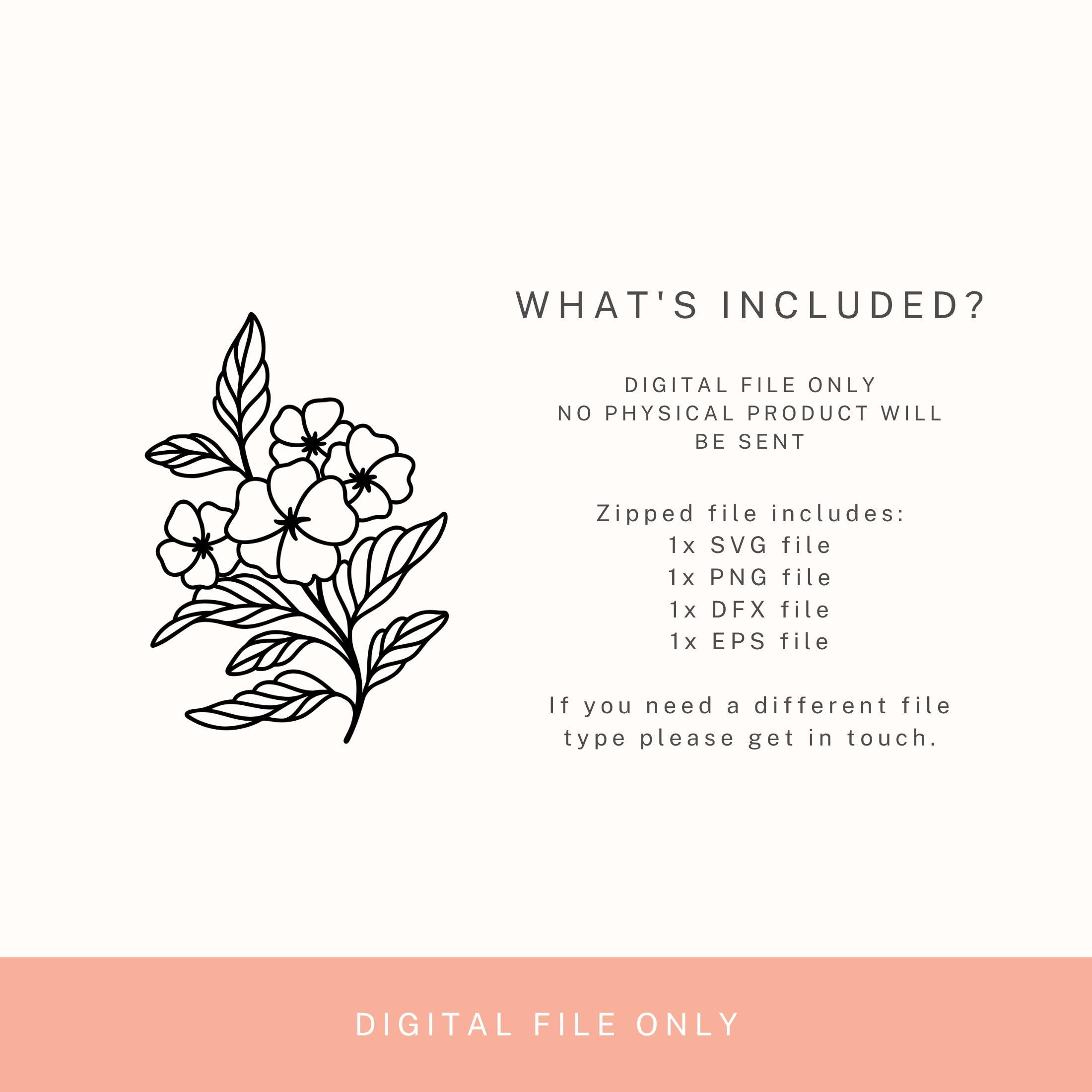 Flowers SVG | Floral SVG Cut File for Cricut or Silhouette | Flowers ...