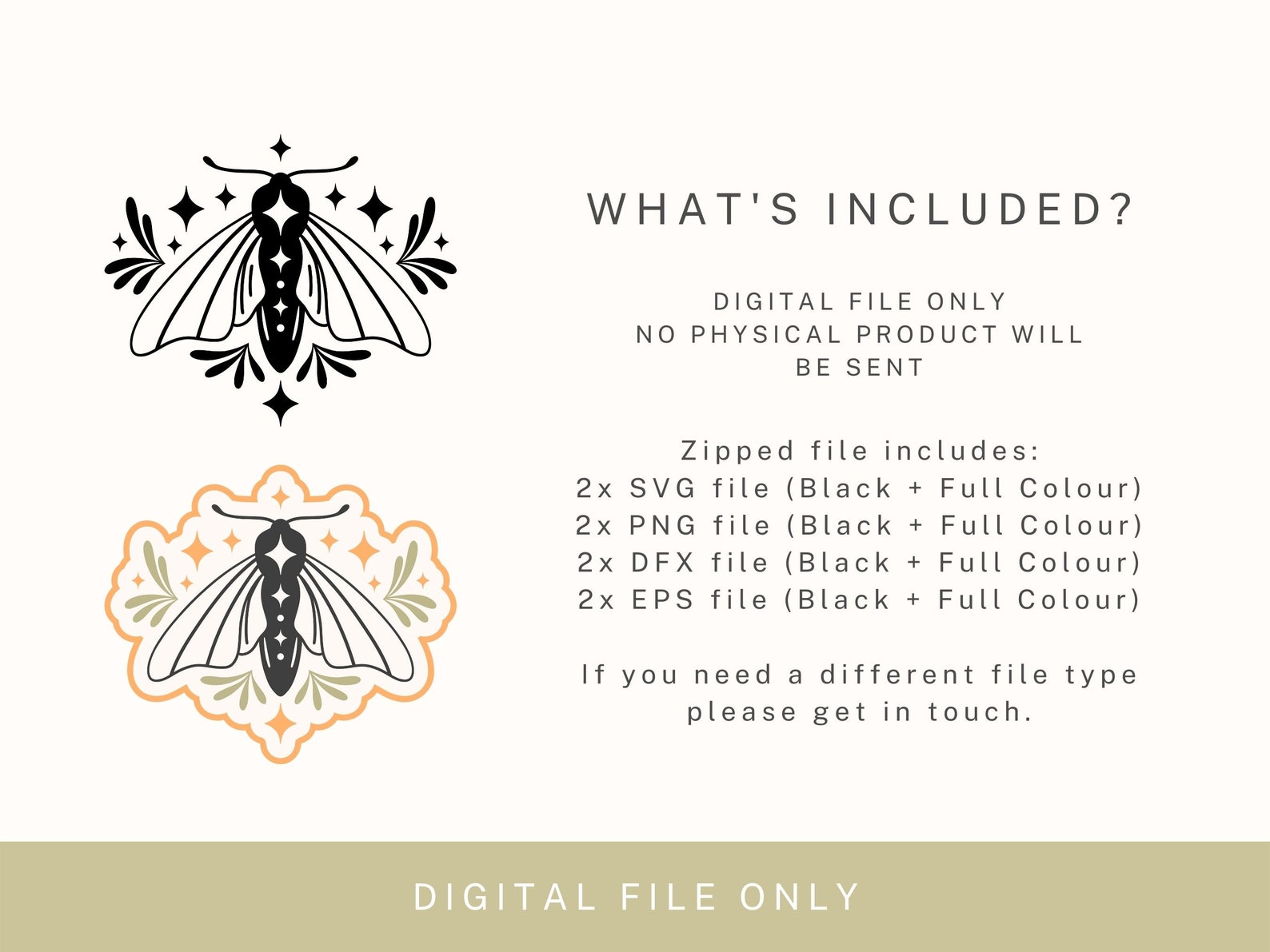 Magic Moth SVG | Butterfly SVG Cut File for Cricut or Silhouette | Moth ...