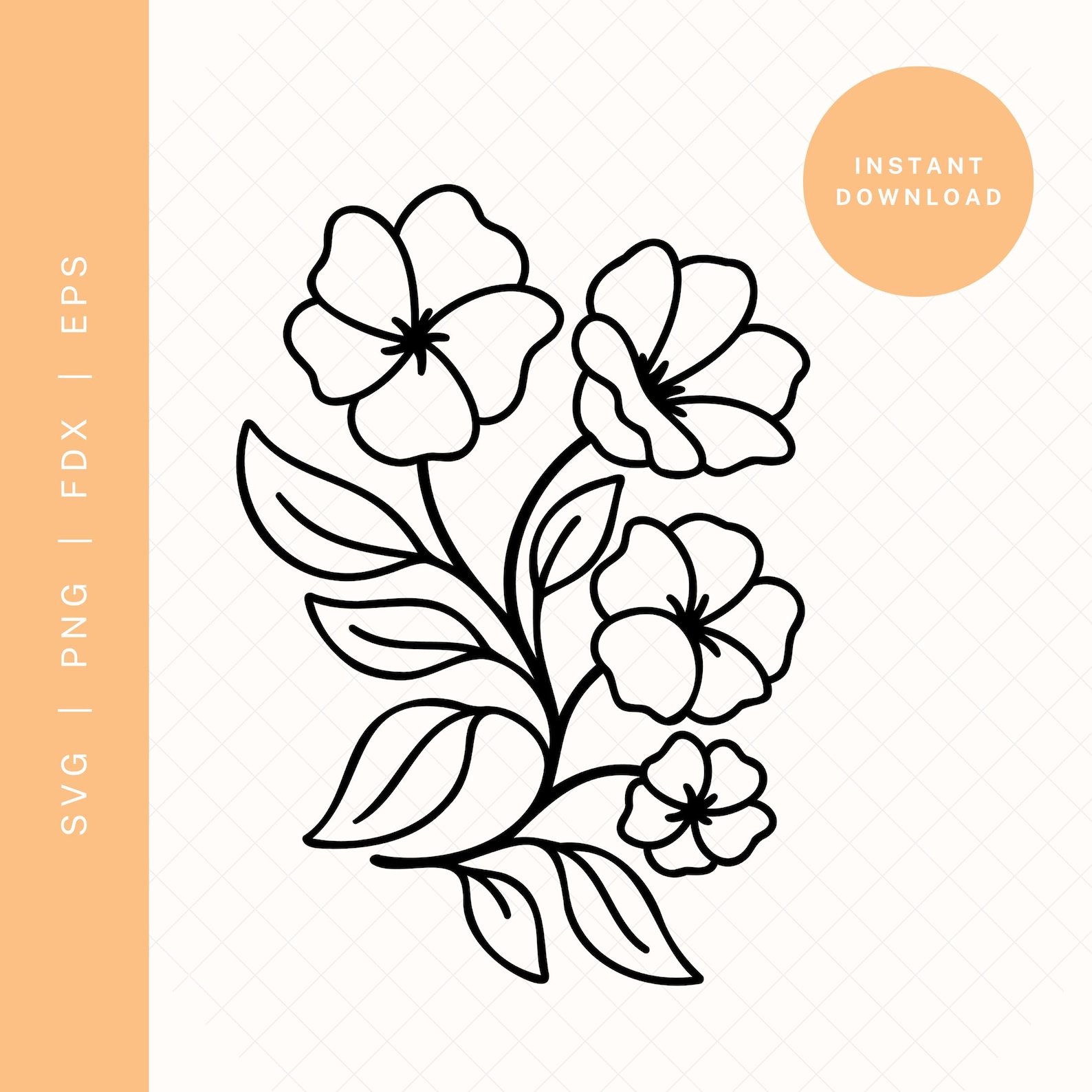 Flowers SVG | Floral SVG Cut File for Cricut or Silhouette | Flowers ...