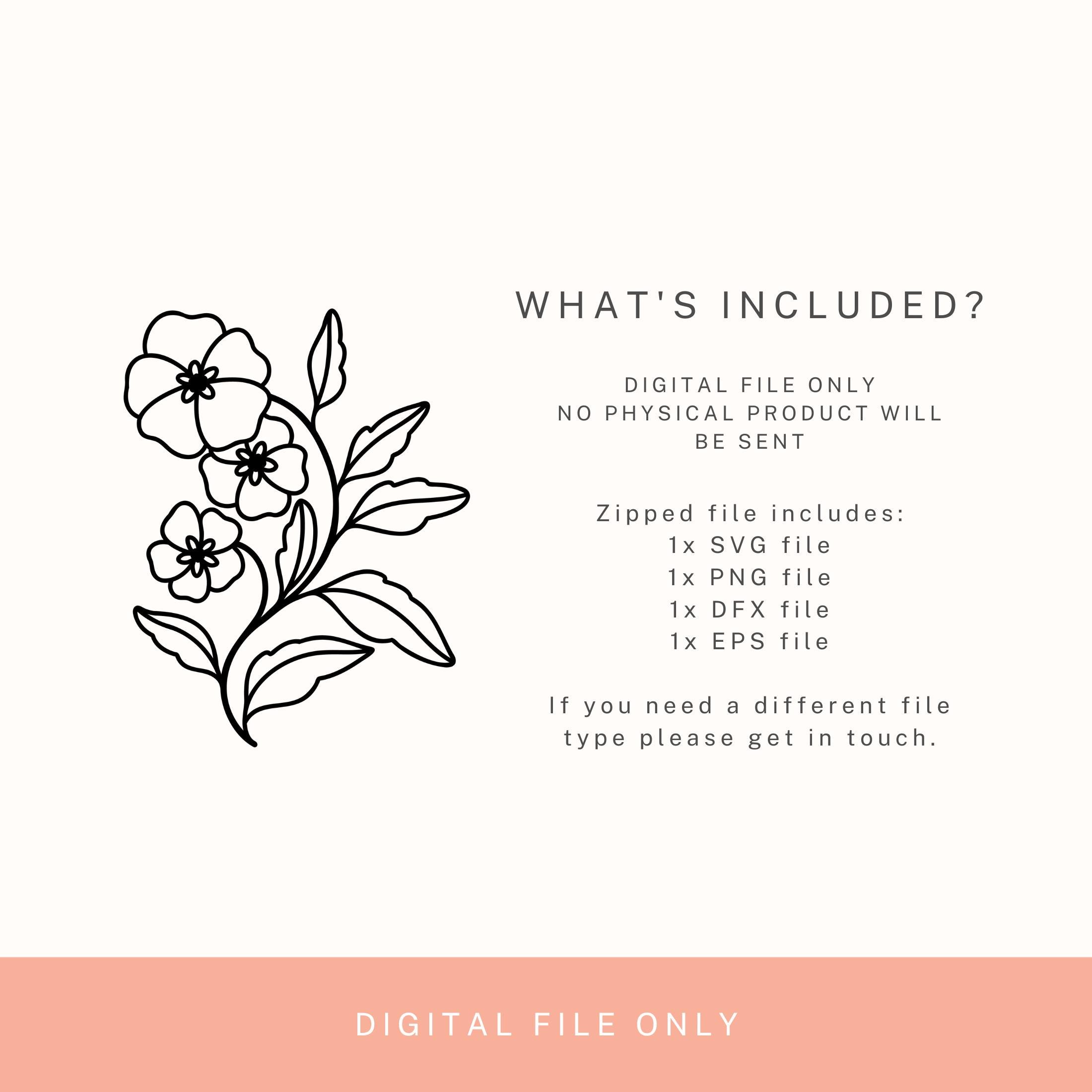 Flowers SVG | Floral SVG Cut File for Cricut or Silhouette | Flowers ...