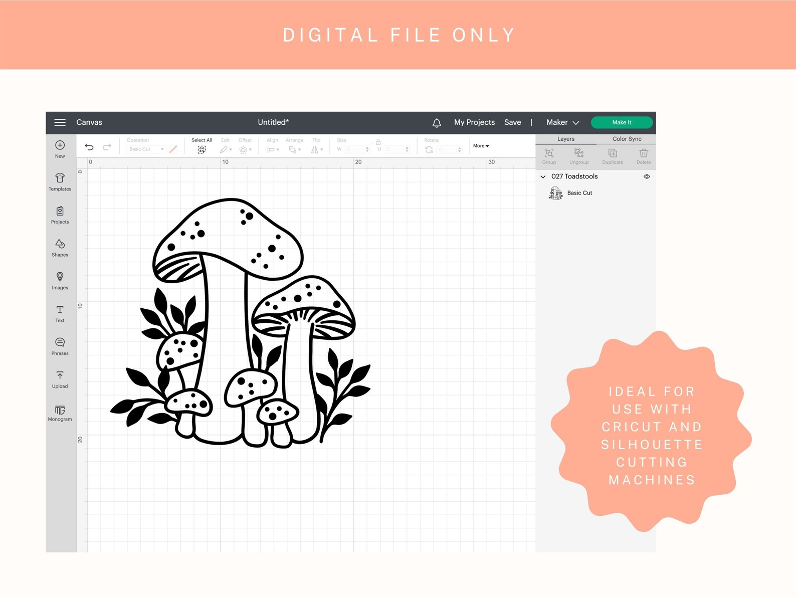 Mushrooms SVG | Toadstool SVG Cut File for Cricut or Silhouette ...