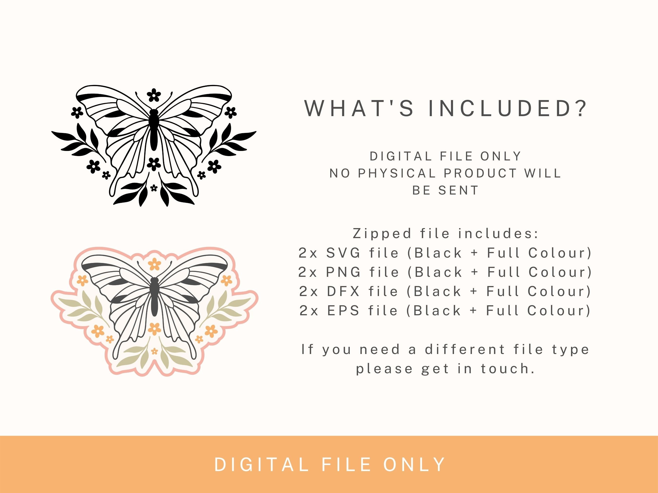 Floral Butterfly SVG Butterfly SVG Cut File for Cricut or - Etsy