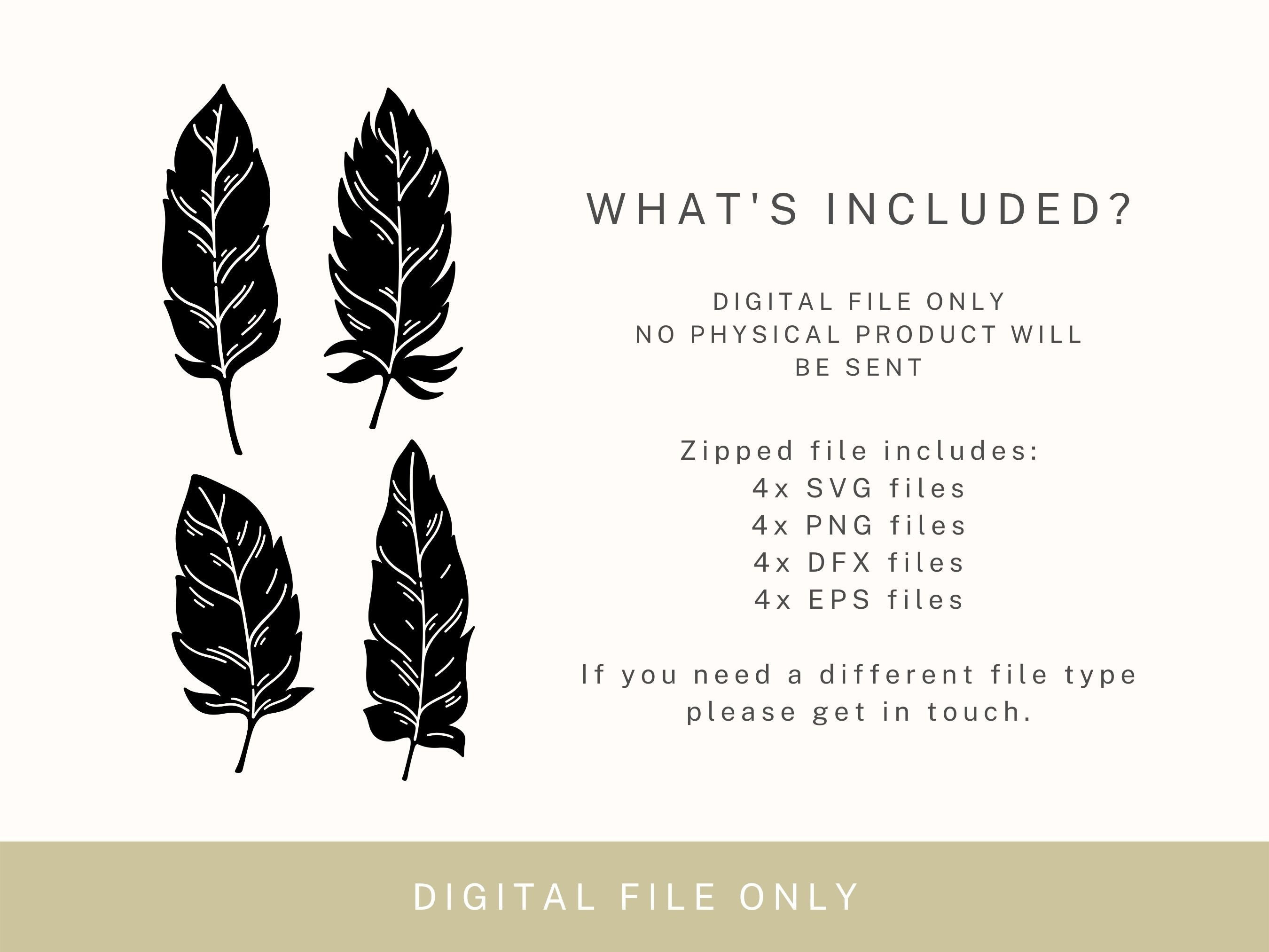 Feather SVG Cut File | Cricut, Silhouette (digital Download) - Etsy