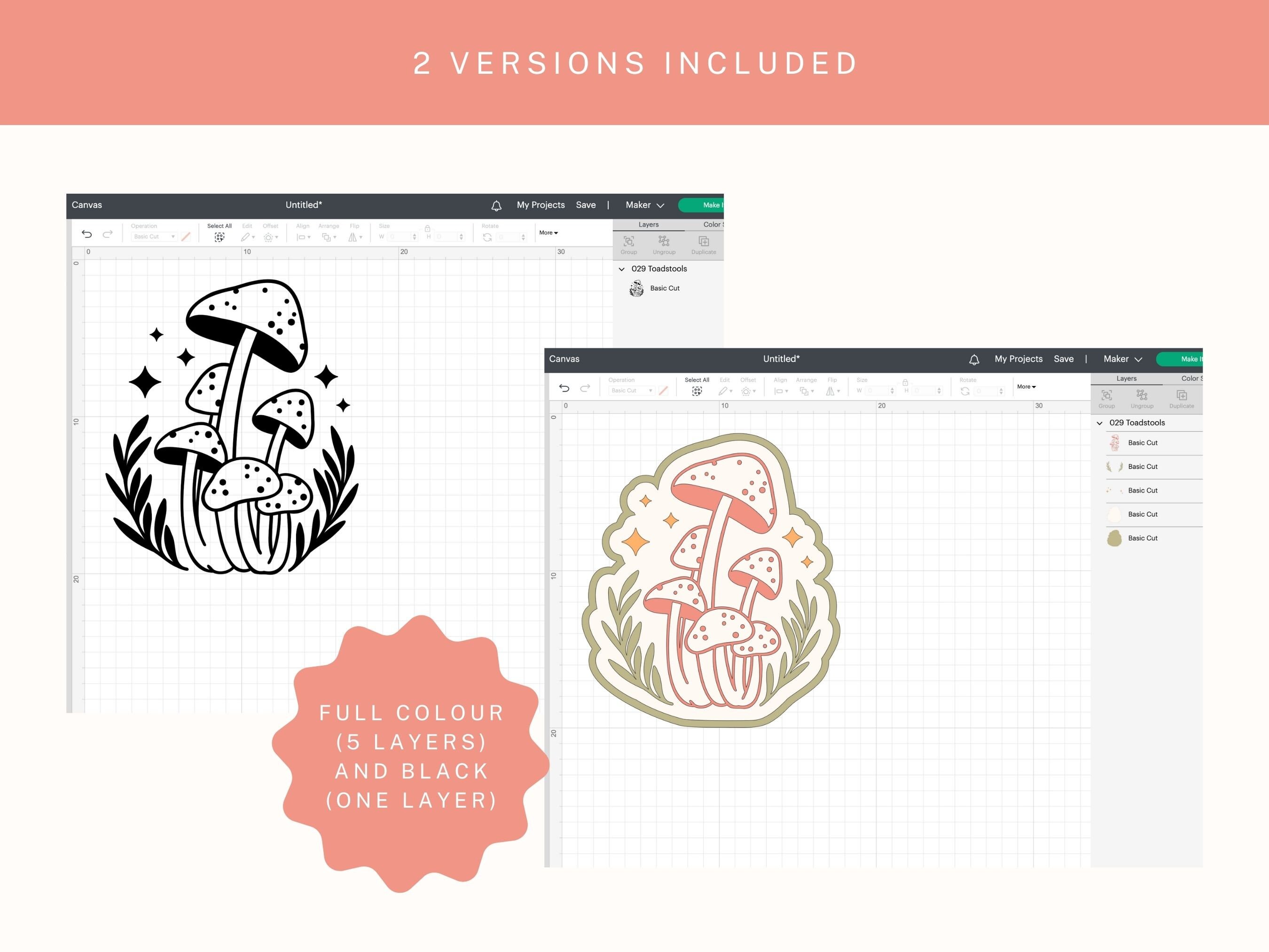 Magic Toadstools SVG Mushroom SVG Cut File for Cricut or Silhouette ...