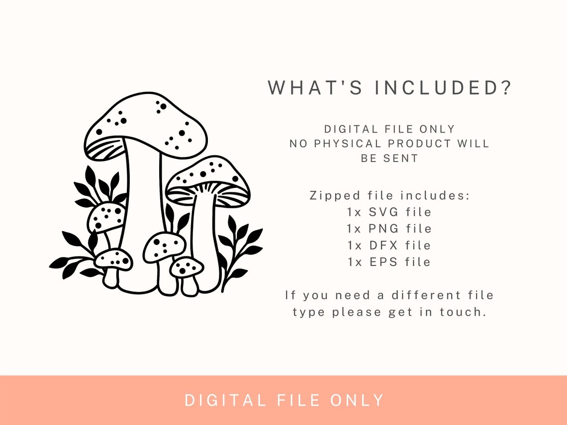 Mushrooms SVG Toadstool SVG Cut File for Cricut or - Etsy