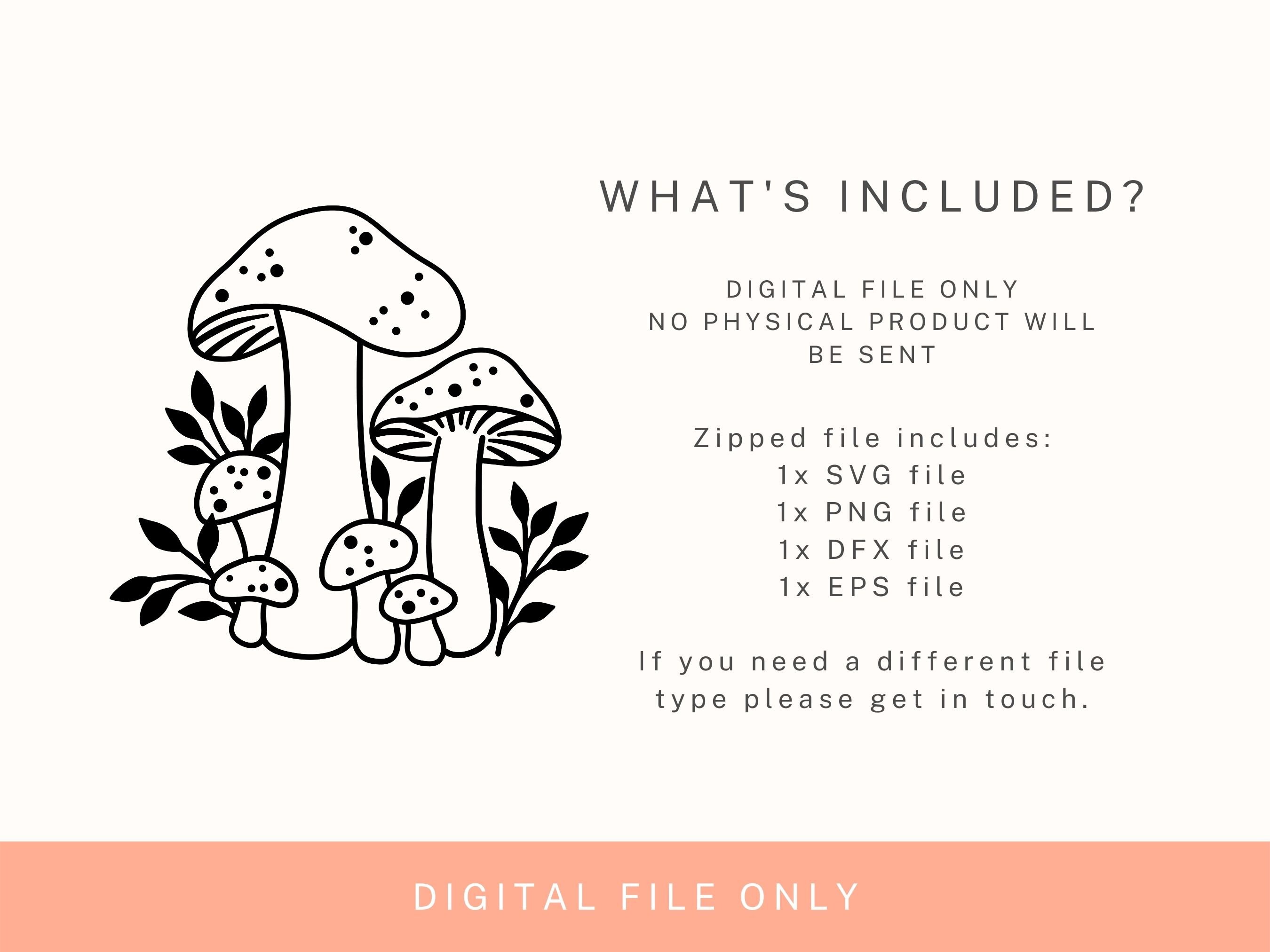 Mushrooms SVG | Toadstool SVG Cut File for Cricut or Silhouette ...