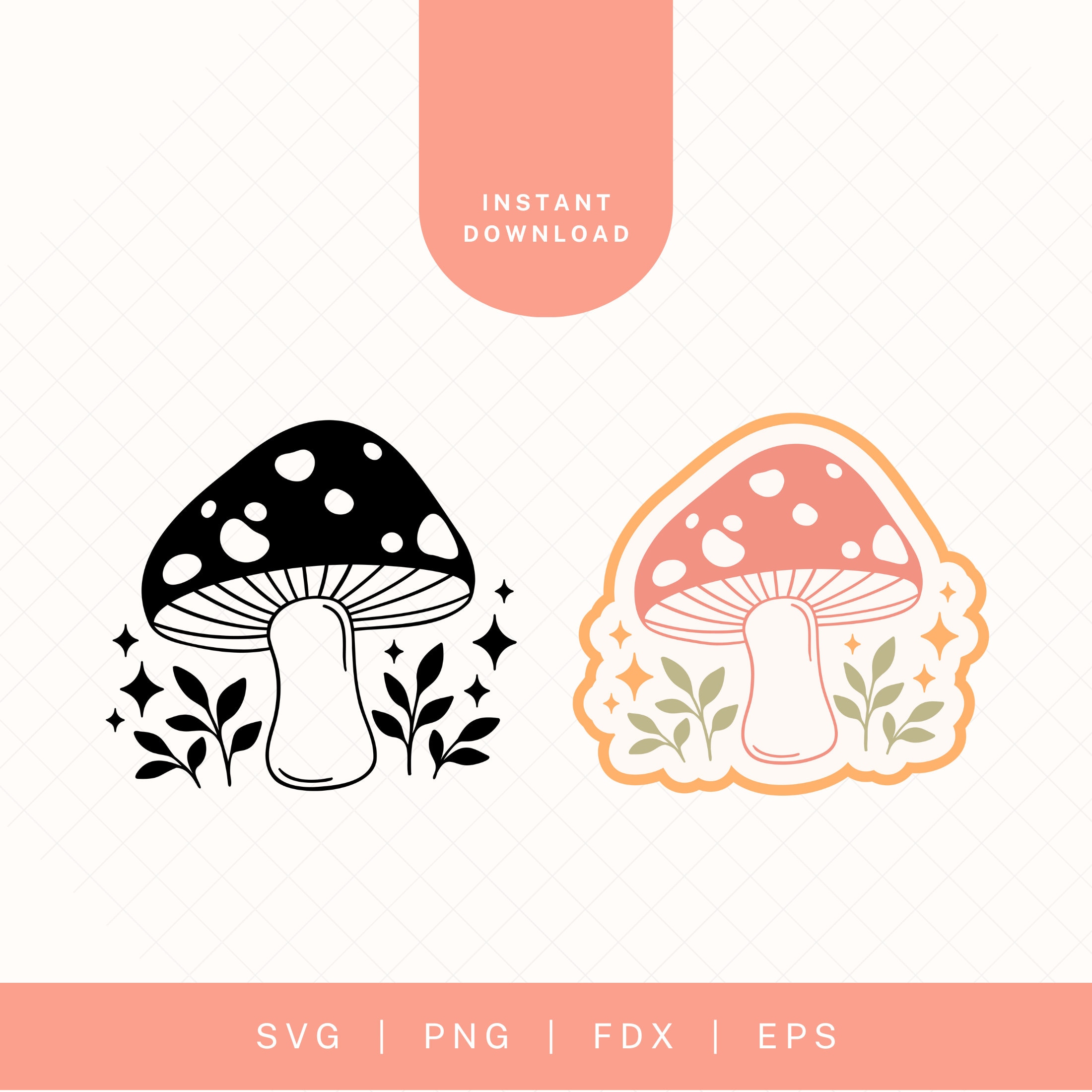 Toadstools SVG Mushroom SVG Cut File for Cricut or Silhouette Magic ...