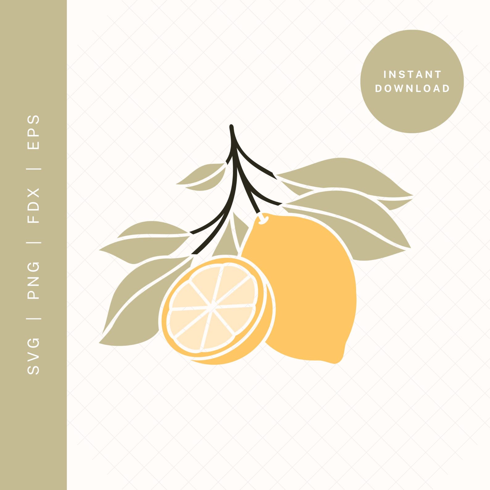 Lemon SVG | Citrus SVG Cut File for Cricut or Silhouette | Lemon ...