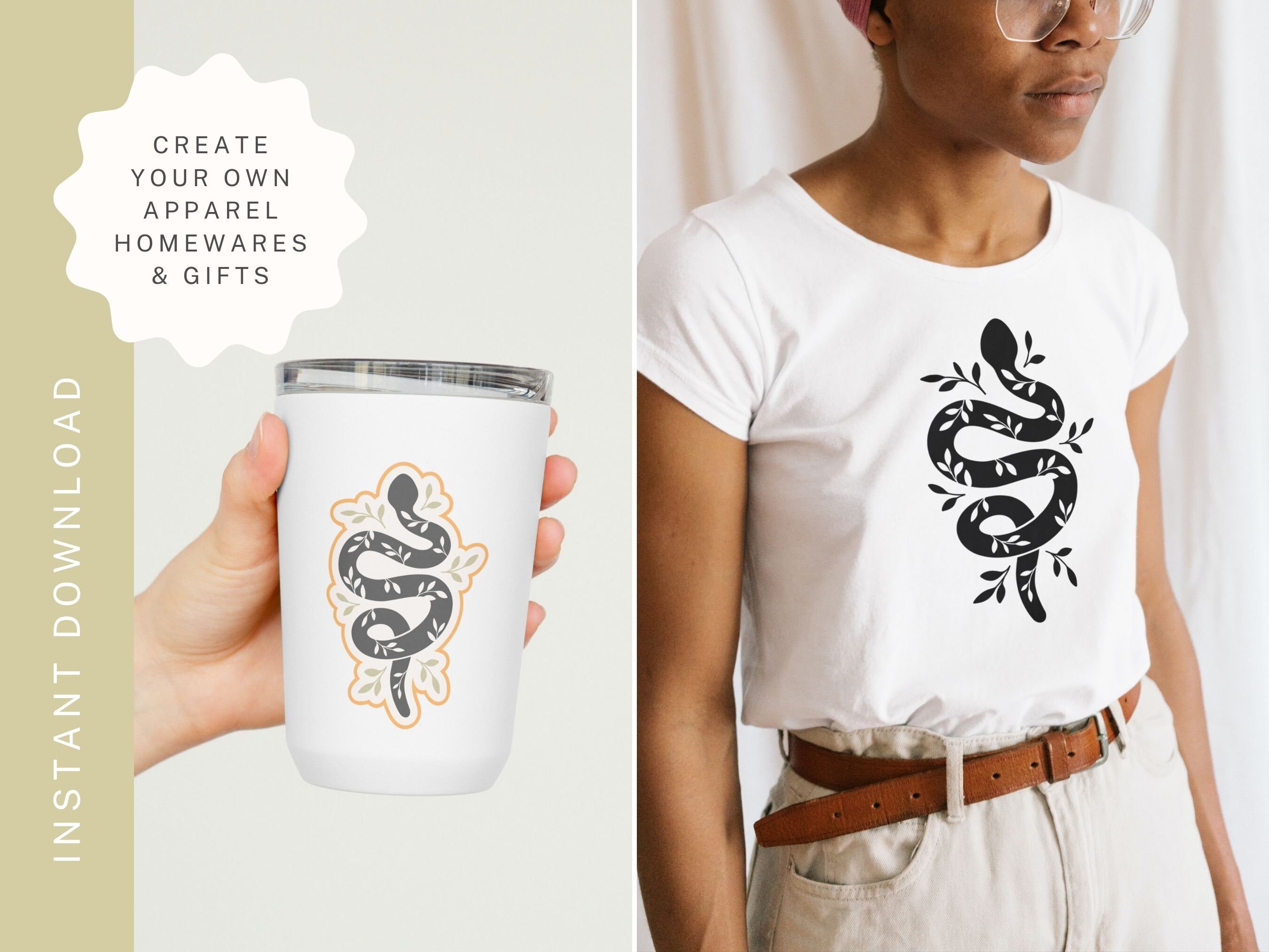 Snake SVG | Leaf Snake SVG Cut File for Cricut or Silhouette | Snake ...