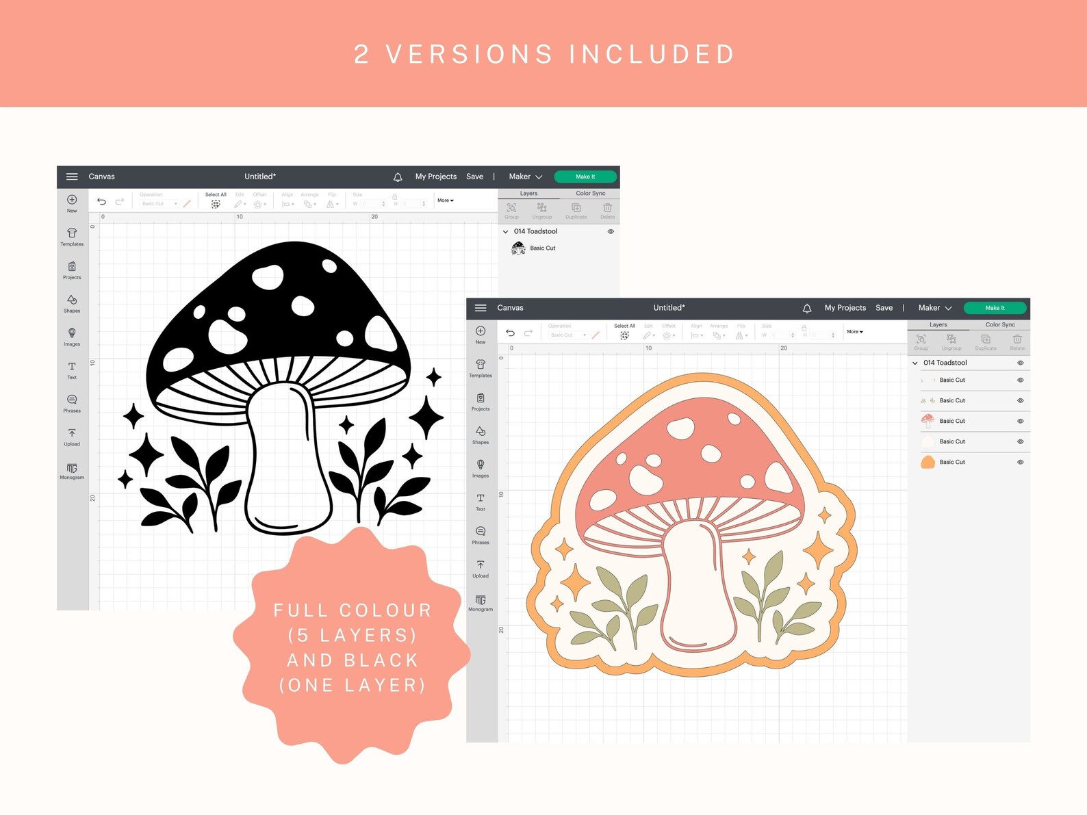 Toadstools SVG Mushroom SVG Cut File for Cricut or - Etsy