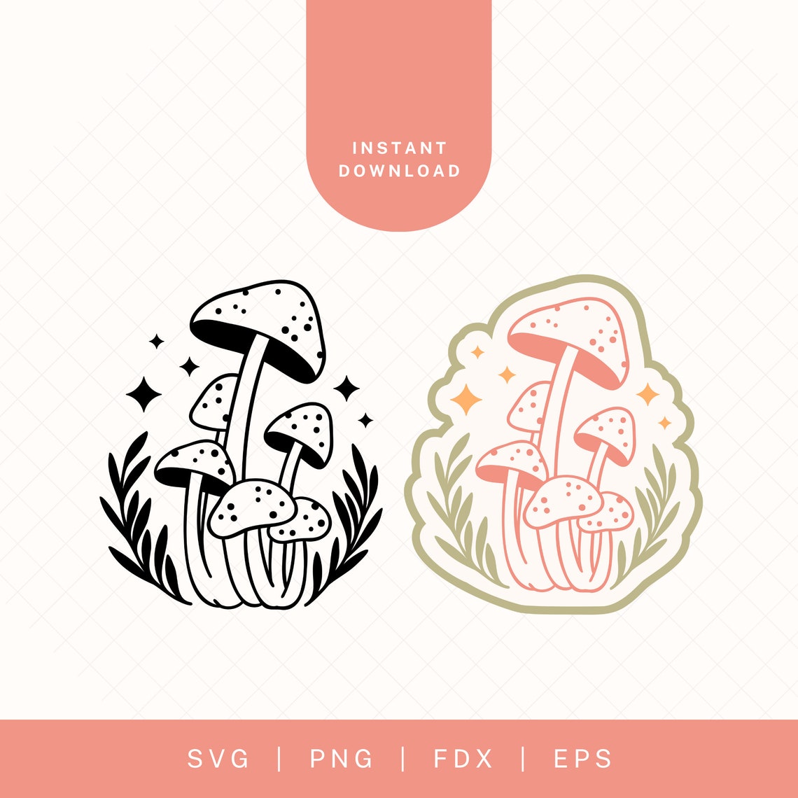 Magic Toadstools SVG Mushroom SVG Cut File for Cricut or Silhouette ...