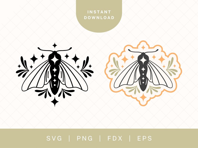 Magic Moth SVG Butterfly SVG Cut File for Cricut or - Etsy