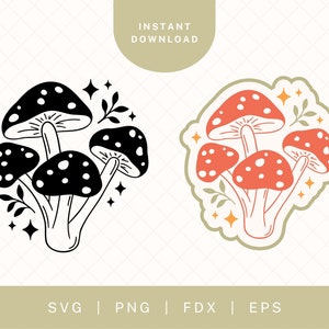 Toadstools SVG Mushroom SVG Cut File for Cricut or - Etsy