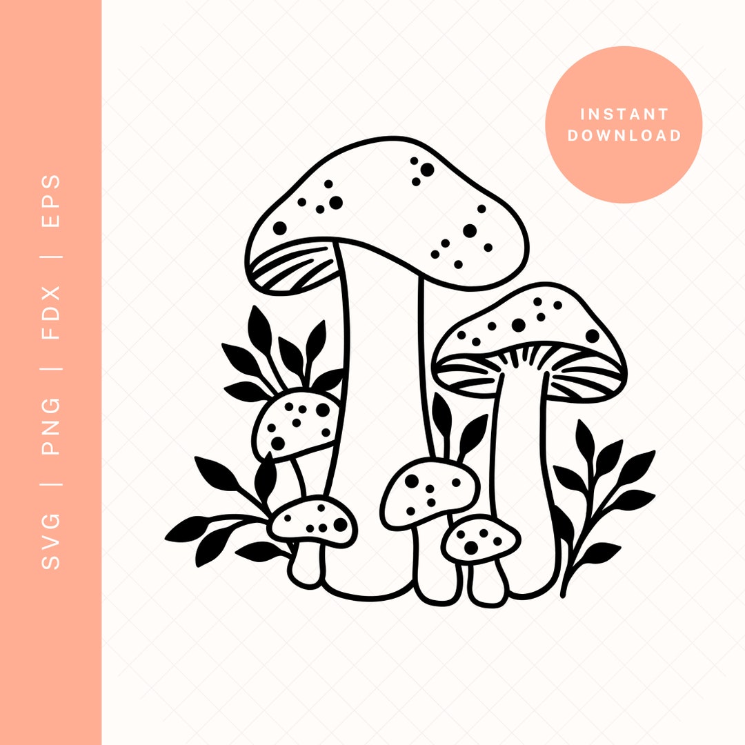 Mushrooms SVG | Toadstool SVG Cut File for Cricut or Silhouette ...