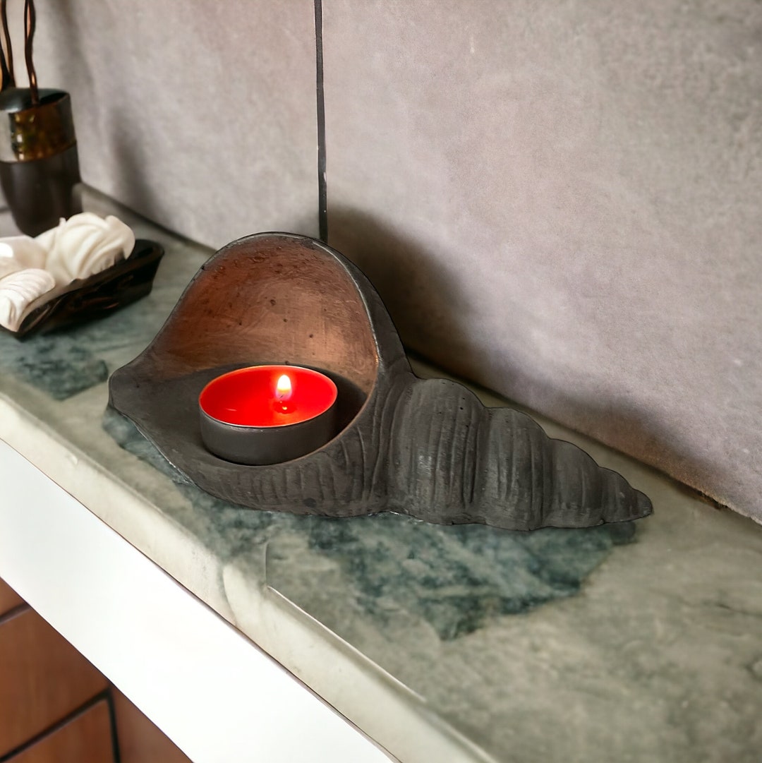 Concrete Sea Shell Candle Holder - Etsy
