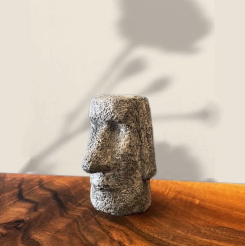 Concrete Moai Statue - Etsy