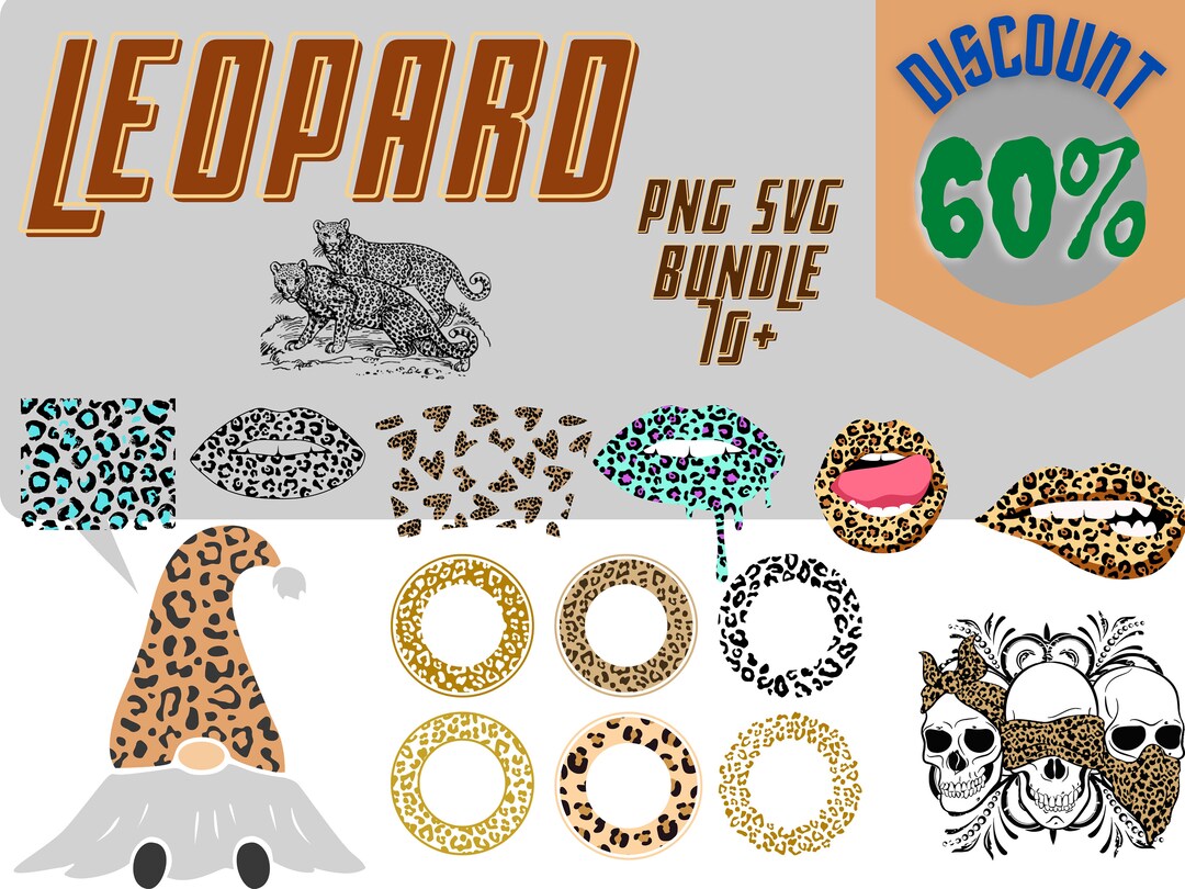 Leopard Patterned and Frame, PNG, SVG - Etsy