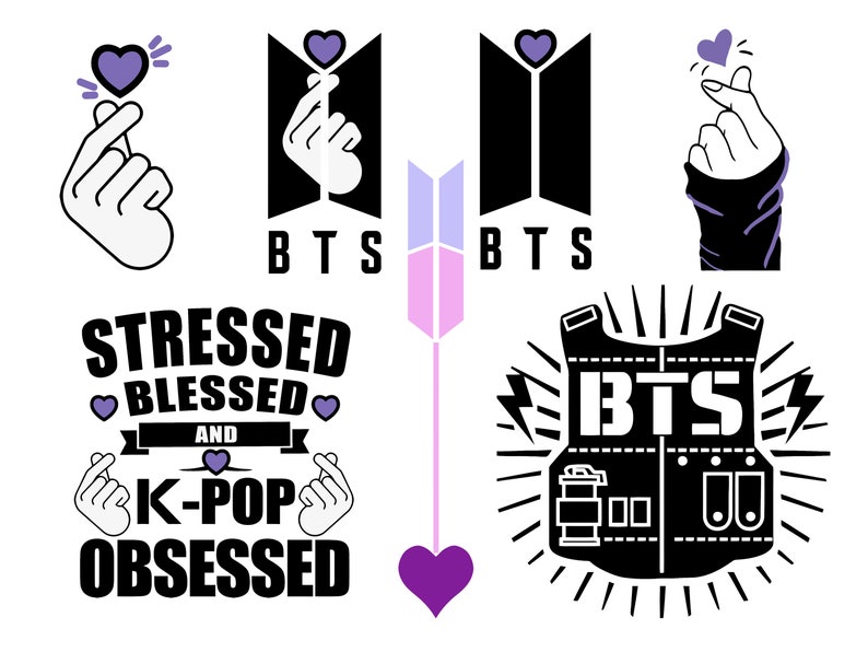 K-pop, Bundle 80+, PNG, SVG, BTS, Silhouette, Cricut, Cut Files ...