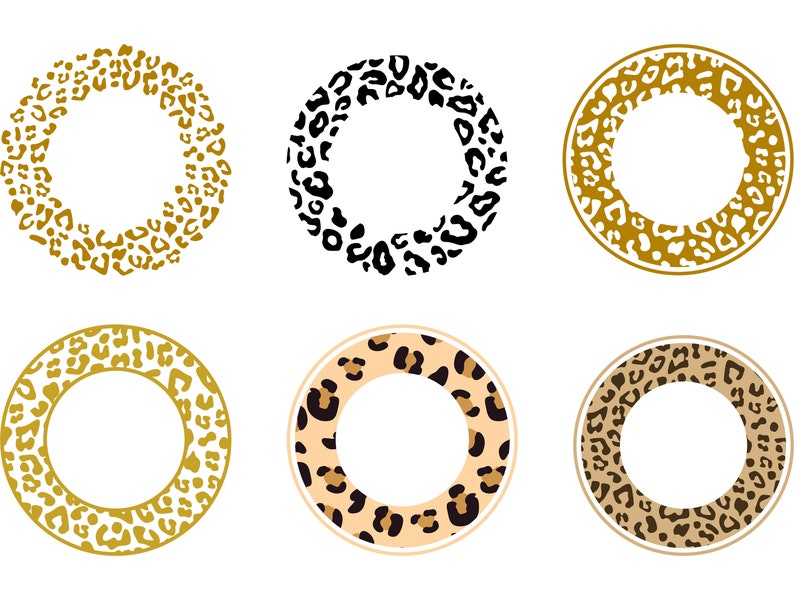 Leopard Patterned and Frame, PNG, SVG - Etsy