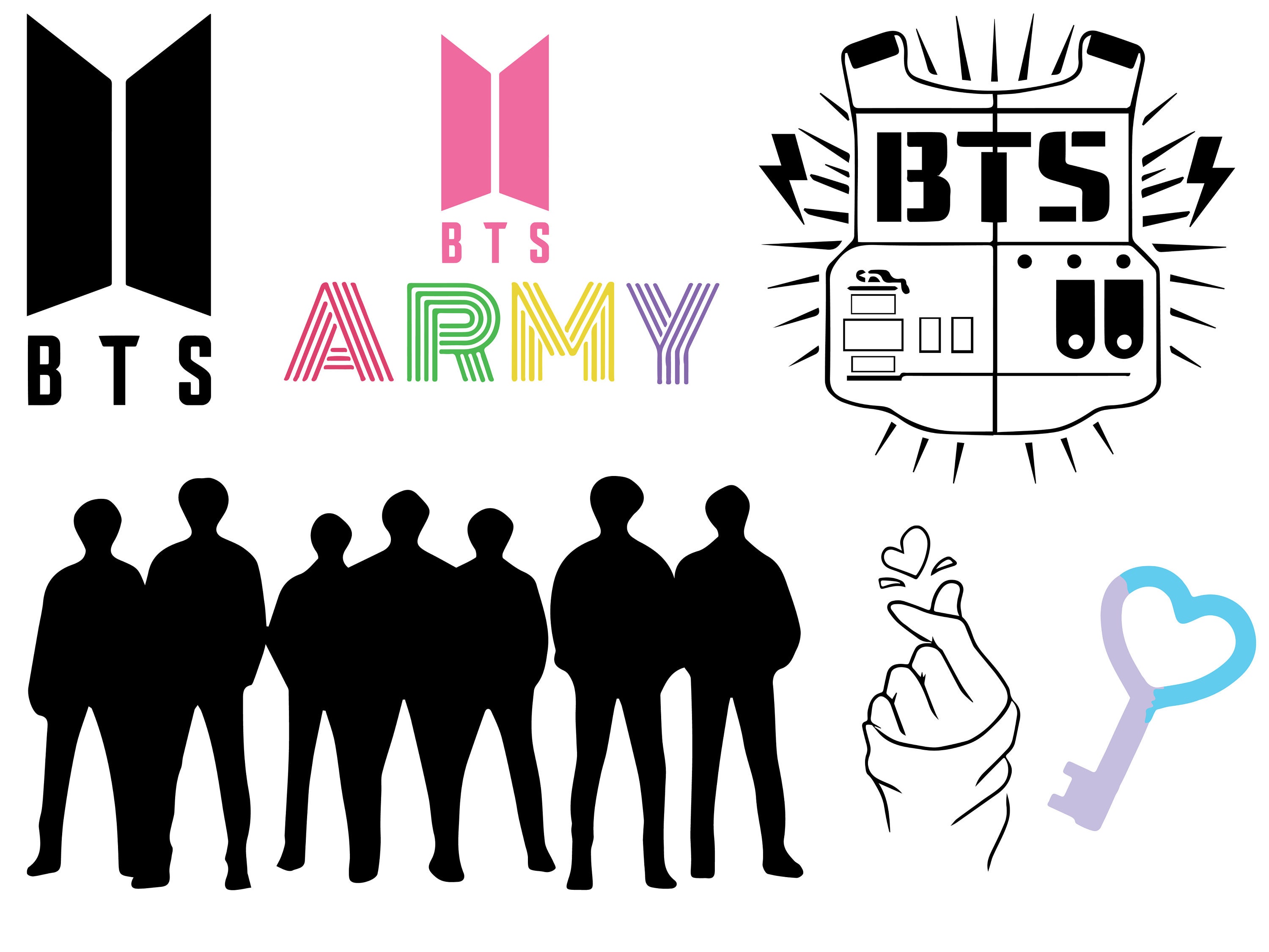 K-pop, Bundle 80+, PNG, SVG, BTS, Silhouette, Cricut, Cut Files ...