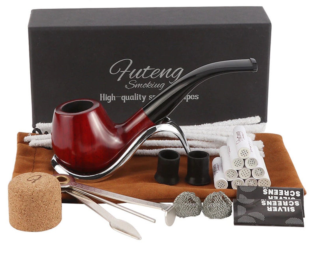 Classic Wooden Smoking Tobacco Pipe Set - Etsy