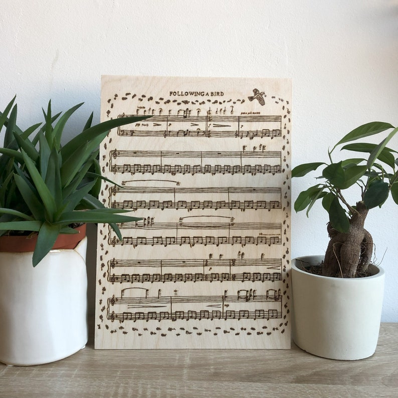 Unique Wooden Piano Sheet - Custom Request Available - Woodburning ...