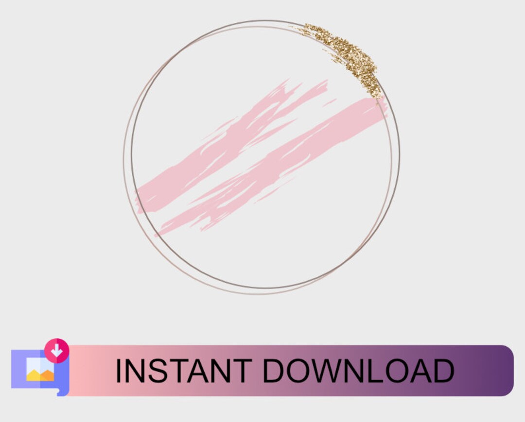 Logo Transparent Gold Circle Logo Design Pngjpegsvg - Etsy