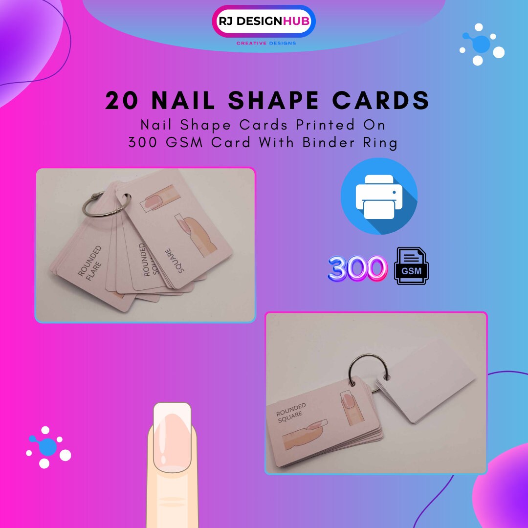 Nail Shape Identification Cards the Ultimate Nail Tech & Student Tool ...