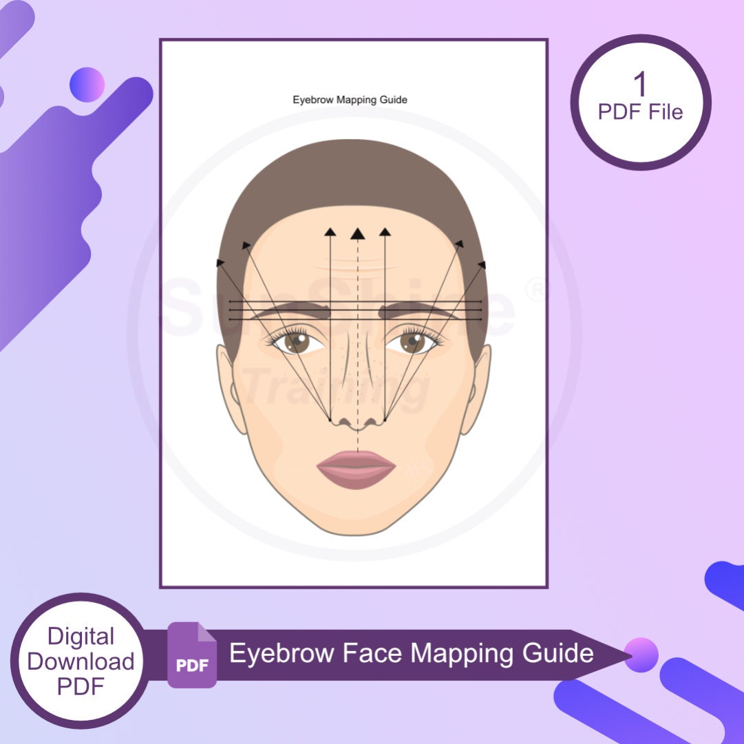Eyebrow Brow Shaping Guides and Maps Digital Download Bundle .PDF - Etsy