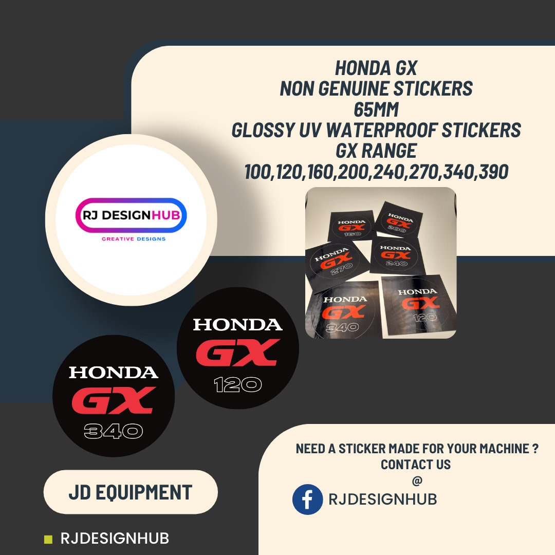 Honda GX Engine Stickers for GX100,GX120,GX160,GX200,GX240,GX270,GX340 ...