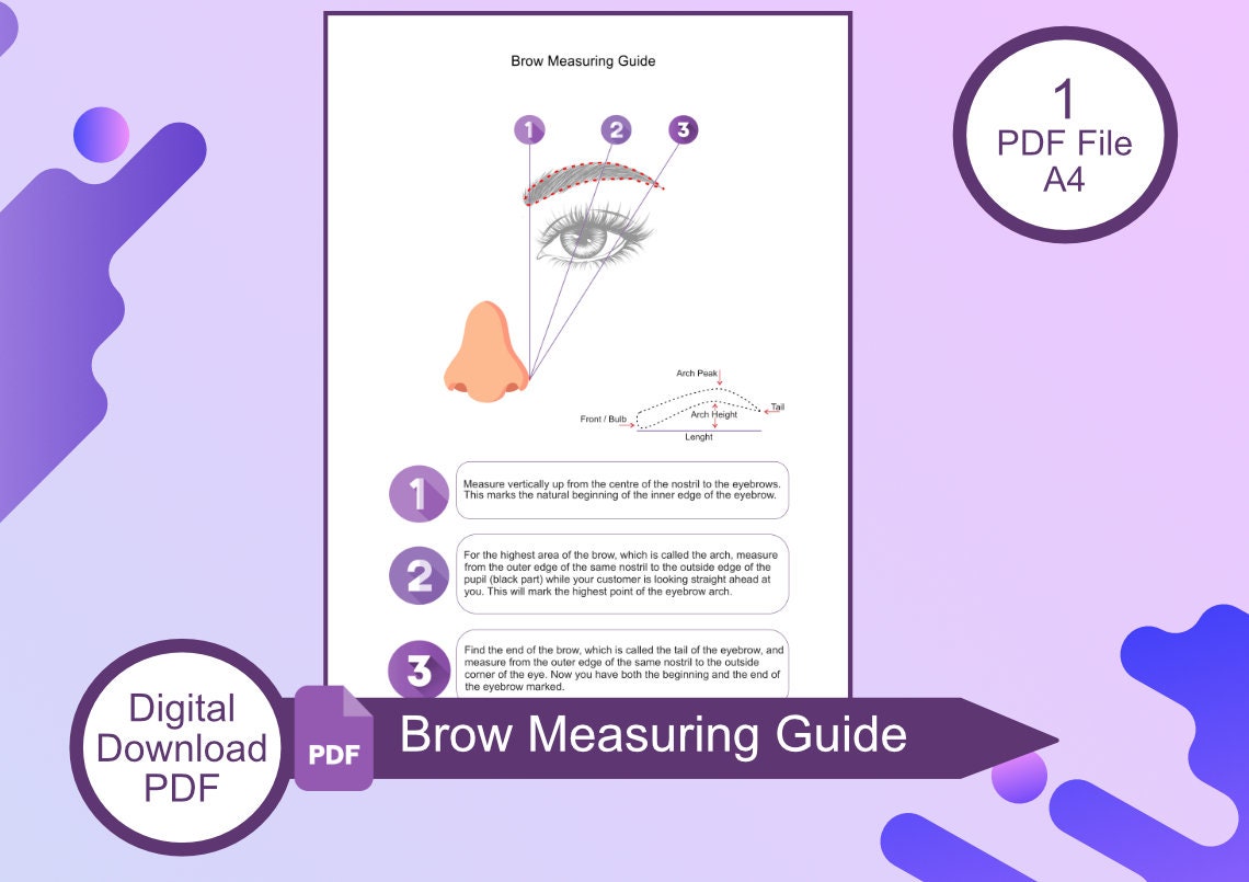 Brow Measuring Guide Digital Download - Etsy