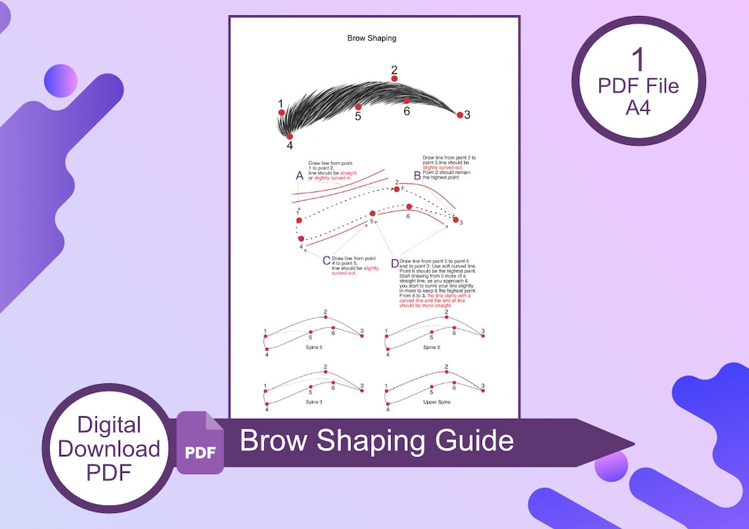 Eyebrow Shaping Guide Digital Download - Etsy