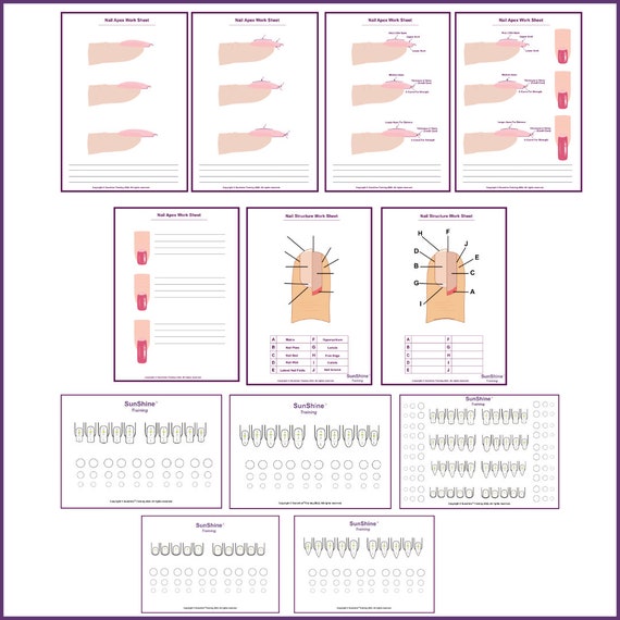 Nail Worksheet Bundle - Etsy