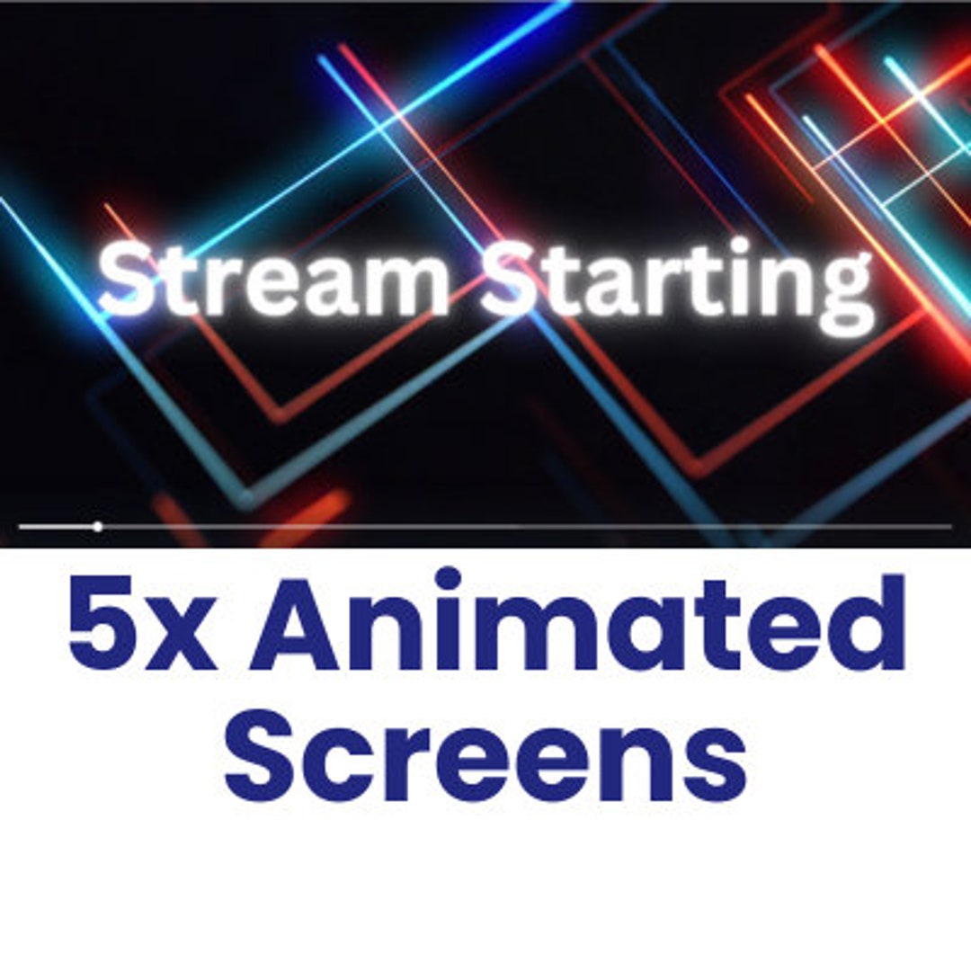 5x Animated Overlays AFK Screens - Neon - Etsy
