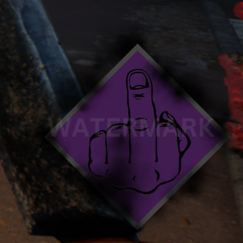 DBD Perk Cover Middle Finger Swear - Etsy