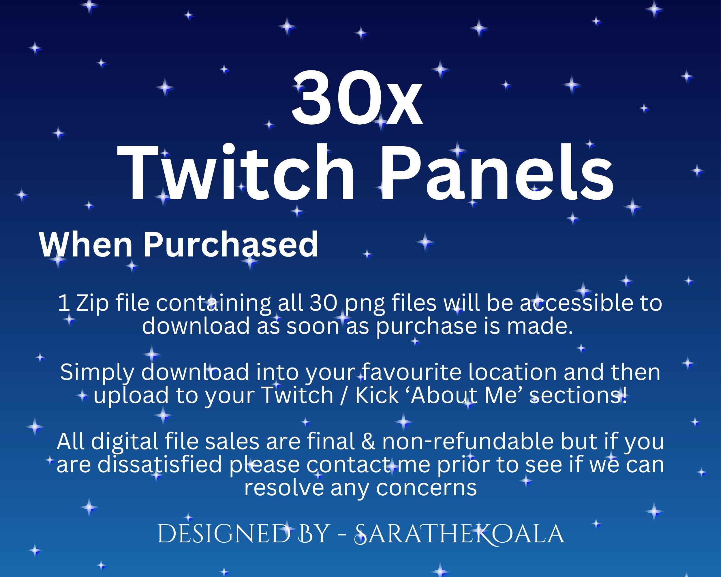 30x Twitch Streaming Panels - Galaxy / Space Themed - Etsy Canada