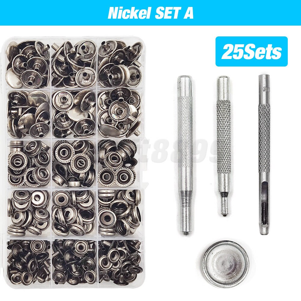 25sets Metal Snaps Button Snap Fasteners Press Studs With 4 - Etsy
