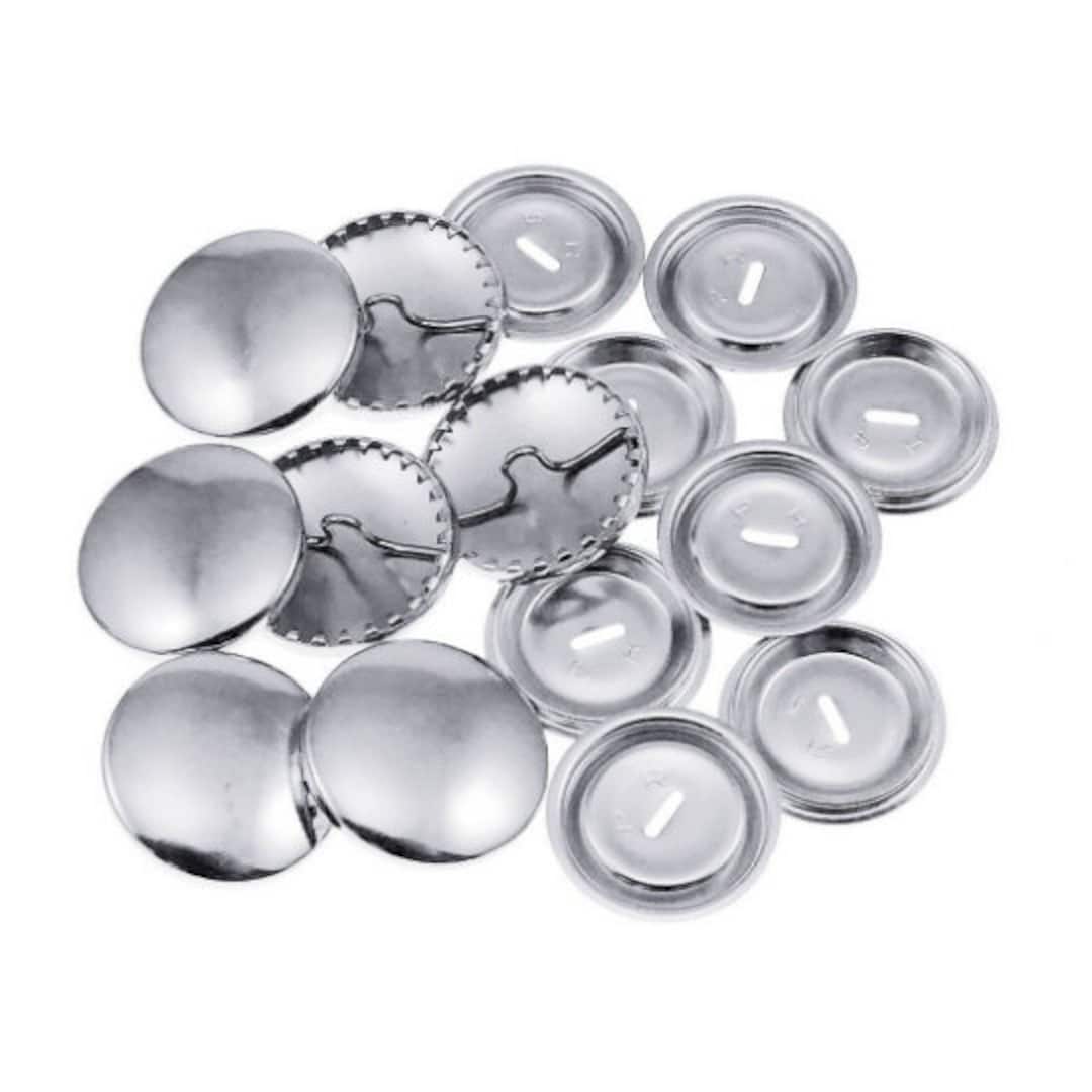 10pcs Set/lot Metal Self Cover Buttons Bread Shape Round Fabric Cloth ...